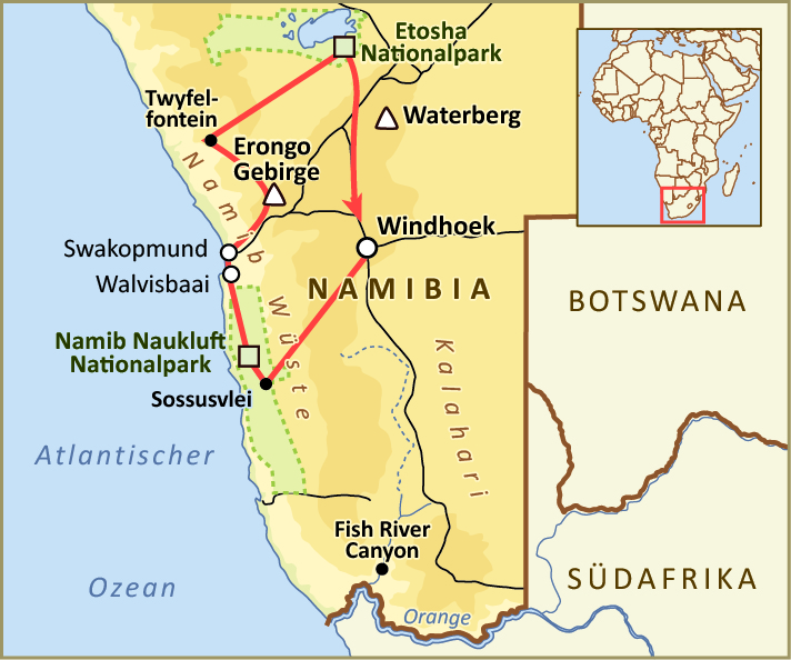 Namibia | Nambia Selbstfahrertour oder mit Fahrer-Guide | AT REISEN